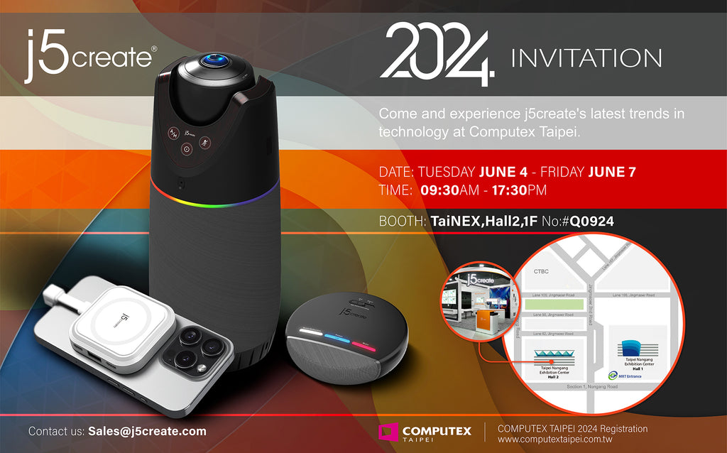 j5create 2024年台北國際電腦展（COMPUTEX 2024）展覽通知 – new-tw-j5create
